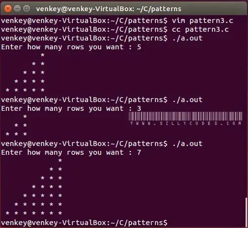 pattern-3-c-program-to-print-star-pattern-triangle-star-pattern