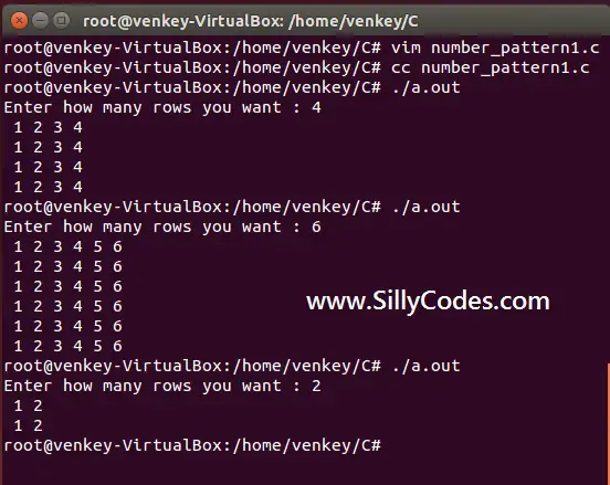 Pattern 23 Number Pattern In C Using For Loop SillyCodes