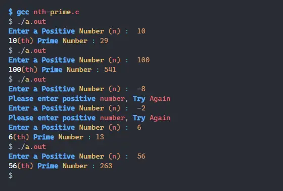 Program To Calculate Nth Prime Number In C Langauge SillyCodes