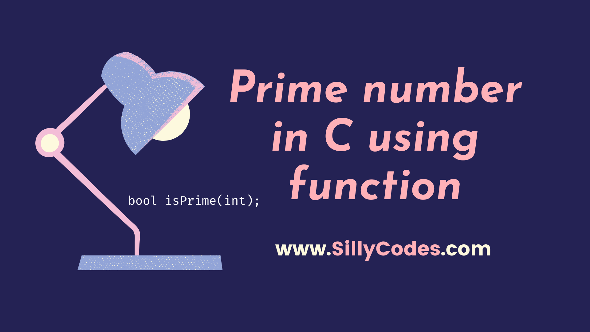 Prime Number In C Using Function SillyCodes