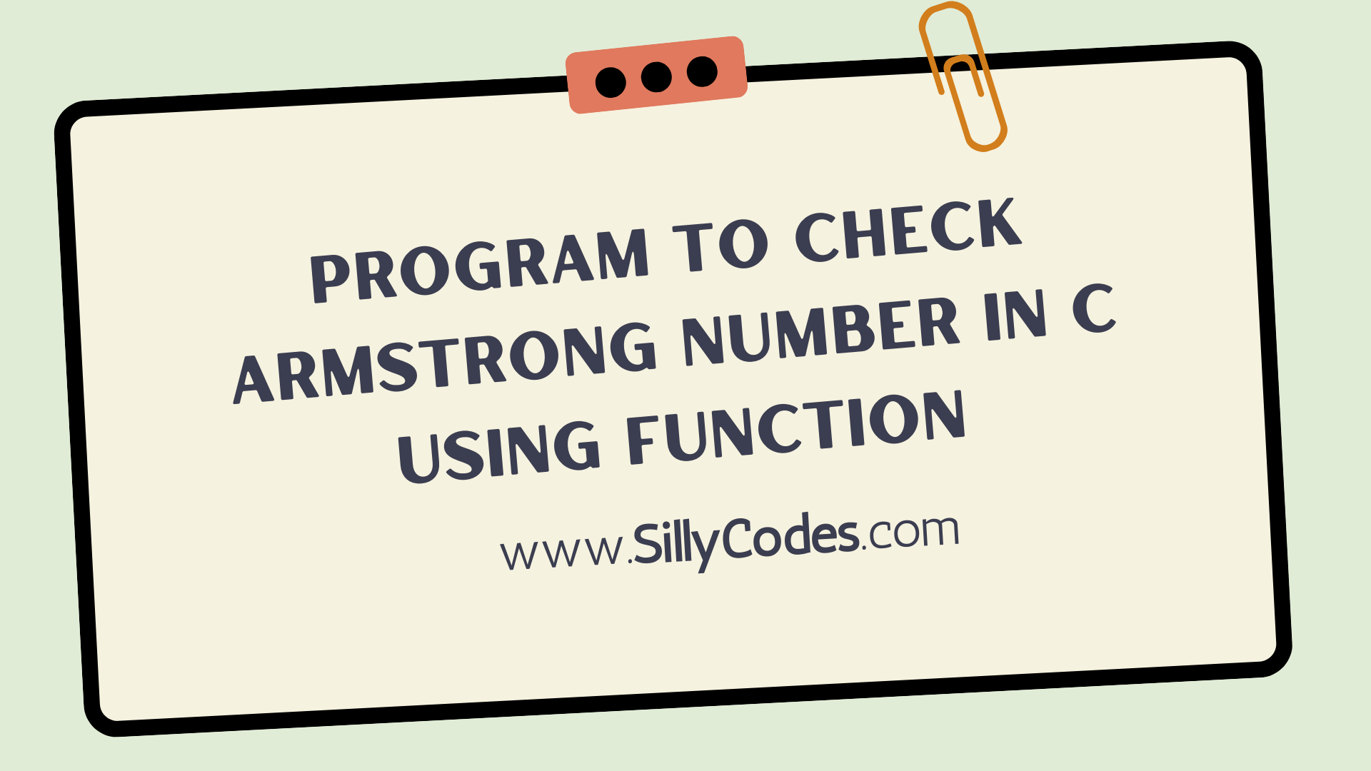 Program To Check Armstrong Number In C Using Function