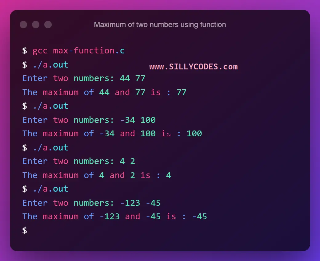 Program To Find Min And Max Using Functions In C Language 9807