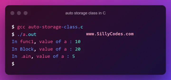 Storage Classes In C Language Auto Register Static And Extern