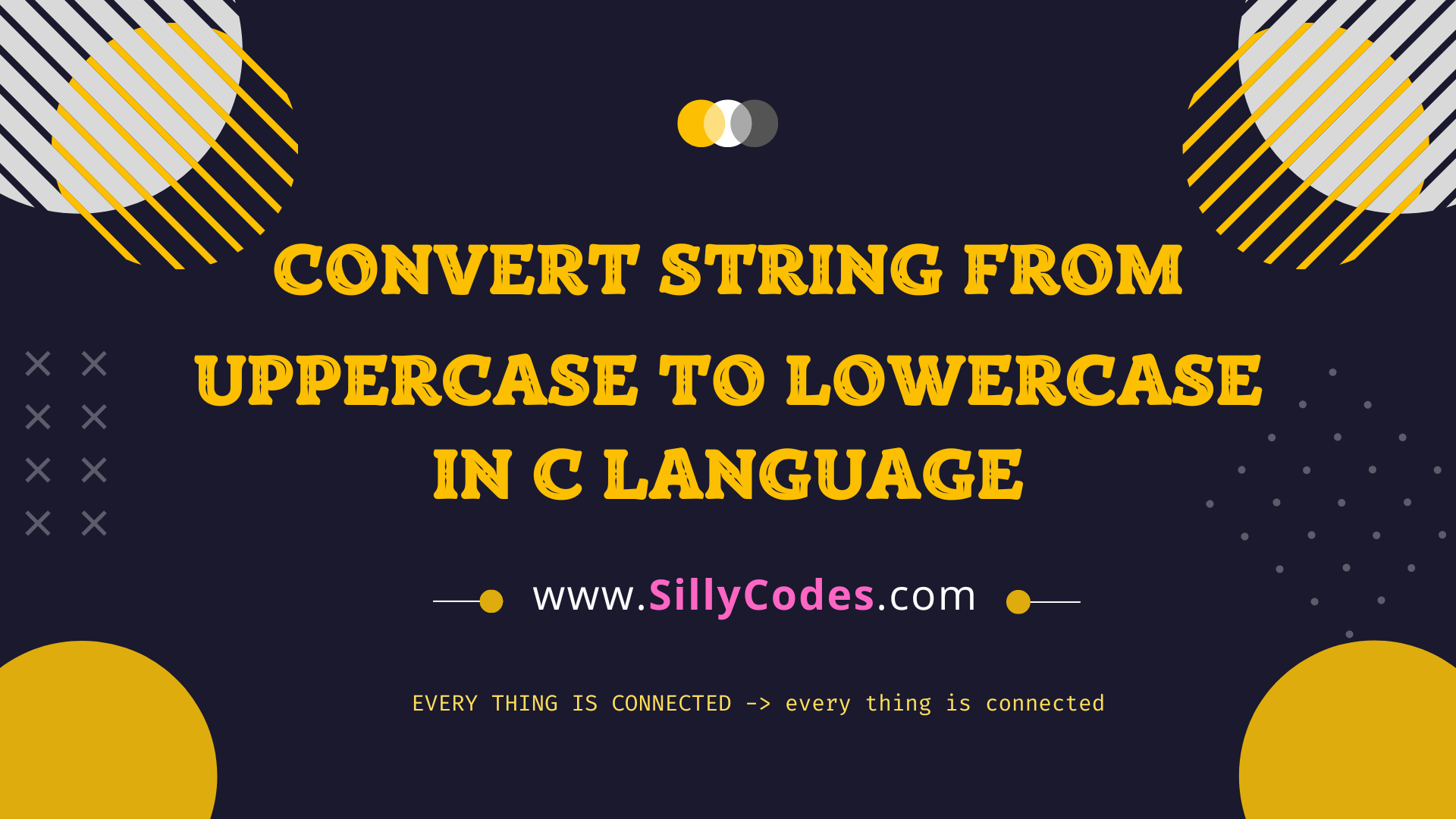 Convert String From Uppercase To Lowercase In C Language