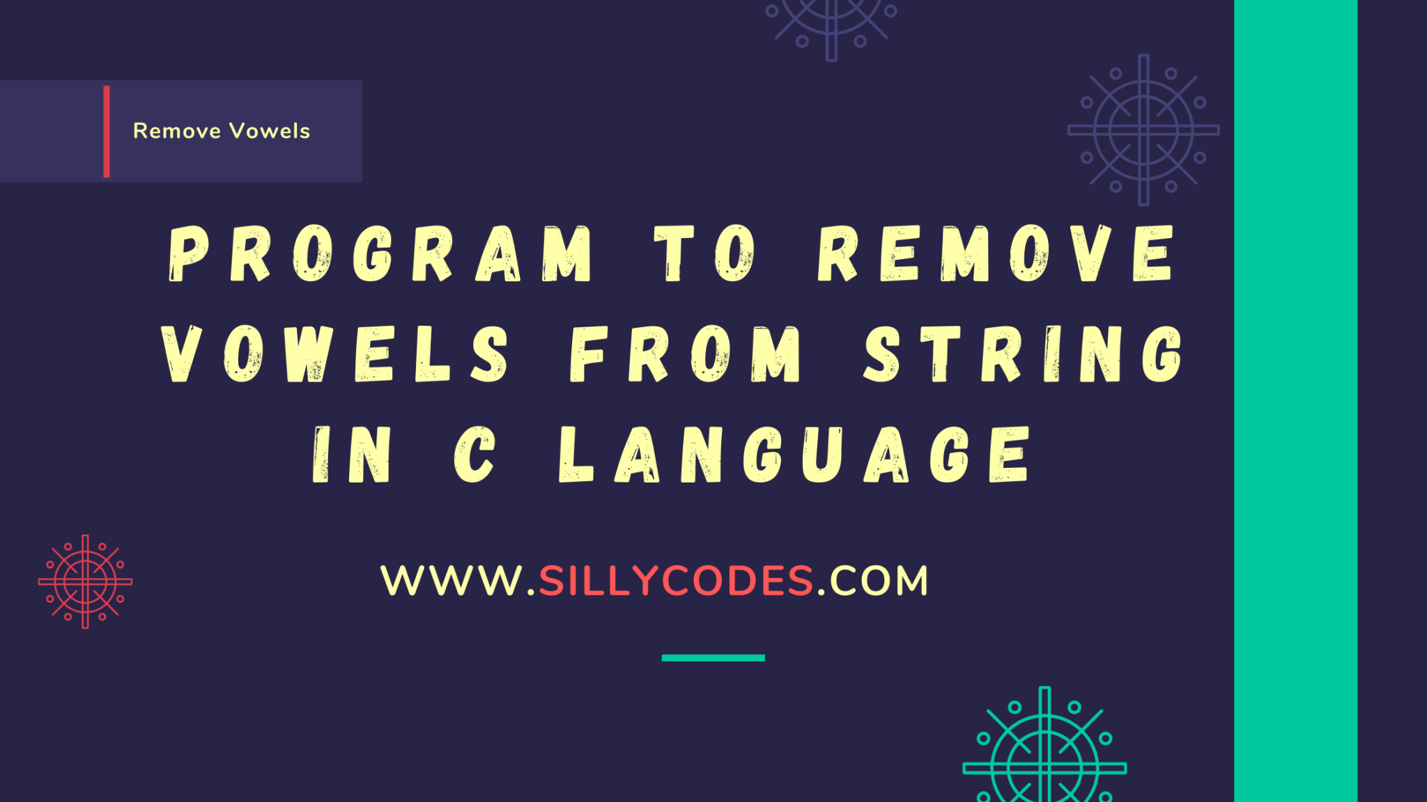 Program To Remove Vowels From String In C Language SillyCodes