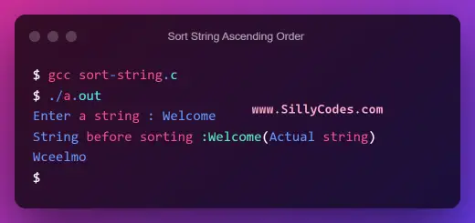 Sort The Characters Of A String In C Sort String In Ascending And Descending Order